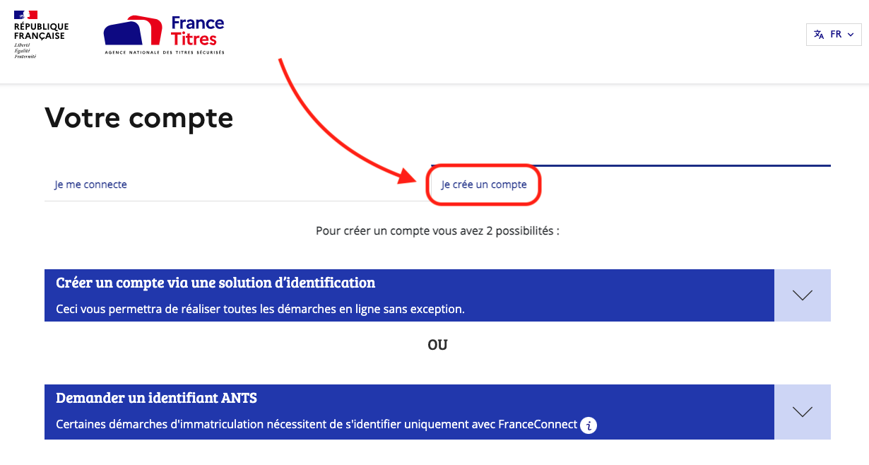 Comment créer un compte ANTS